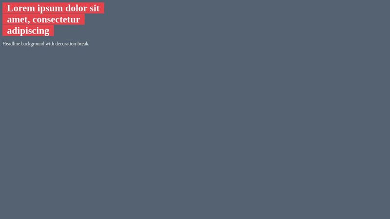 CSS Text Decoration Break