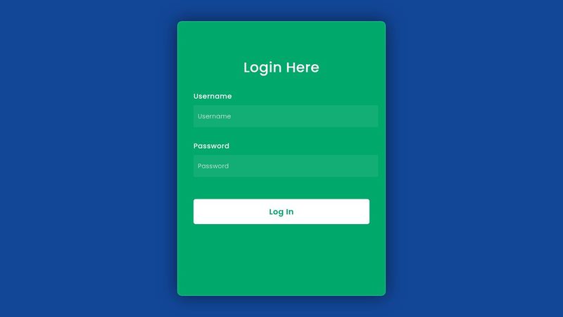 Glassmorphism login Form Tutorial in html css