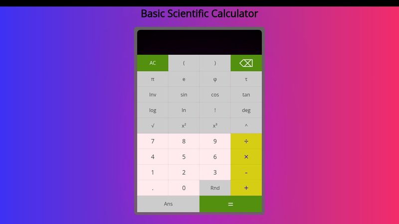 Basic Scientific Calculator