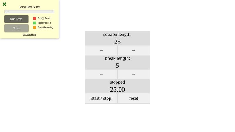 25 + 5 clock (React.js)