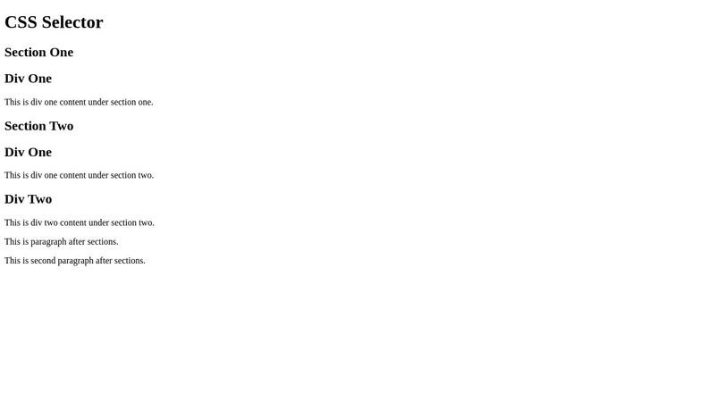 CSS Basics - CSS Selectors