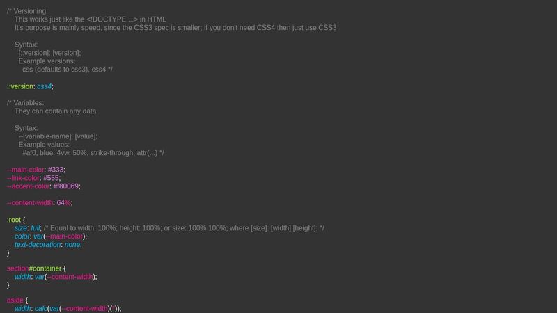 CSS4 Spec (Unofficial)