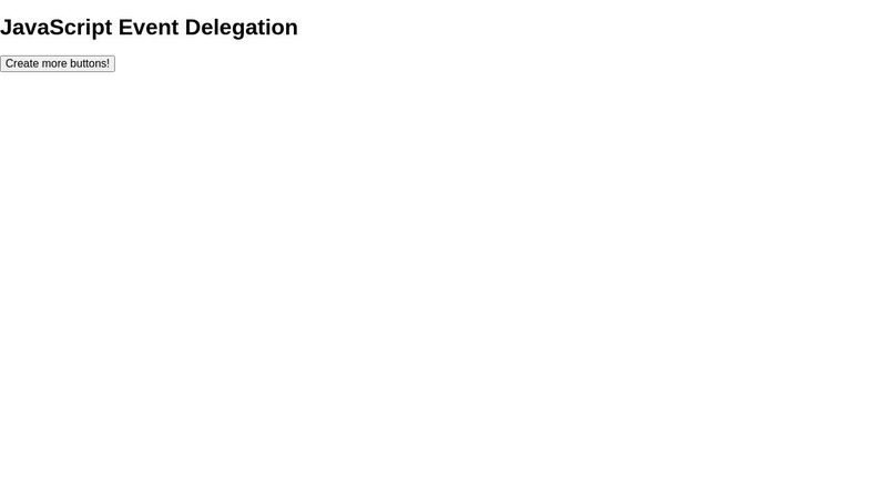 JavaScript Event Delegation