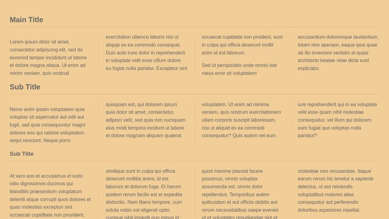 CSS Multi-column Layout