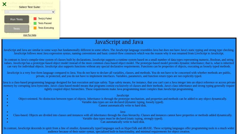 Technical Documentation Page For Free Code Camp