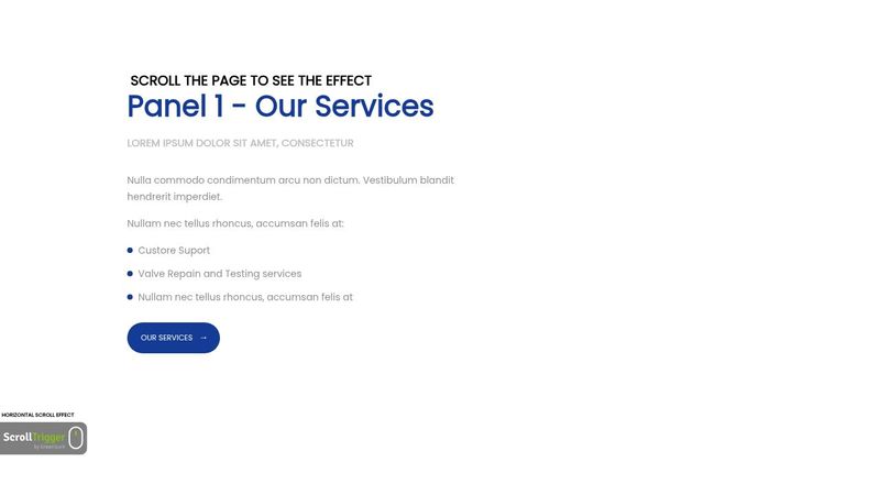 Gsap - ScrollTrigger - Horizontal scrolling sections