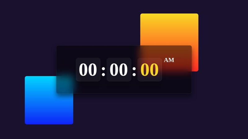 Digital Clock with GlassMorphism