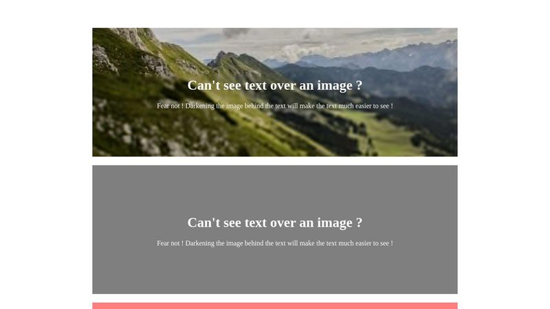 Pure CSS Overlay over Image | Kod3X