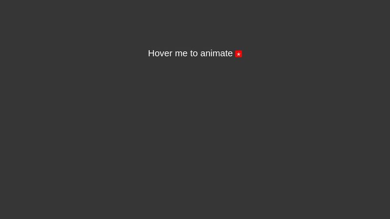 CSS3 text animated on hover