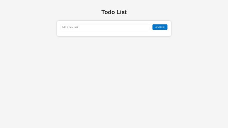Todo list, javascript