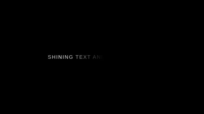 Shining Text Animation Effects