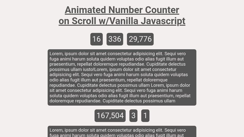 JavaScript Counter that counts up (vanilla)
