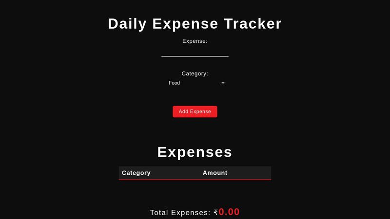 Daily Expense Tracker