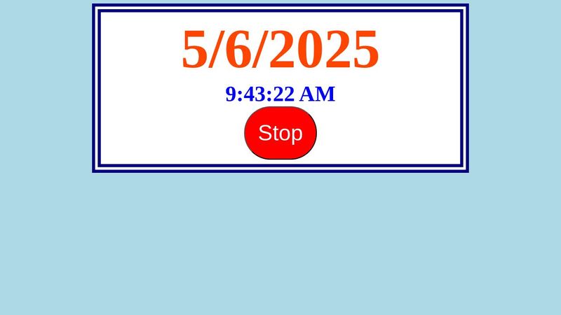 JS setInterval - Start & Stop
