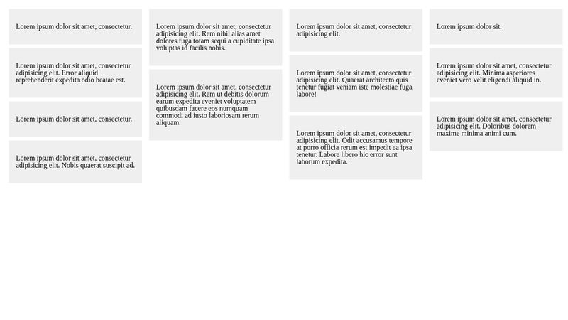Pure CSS Masonry Layout