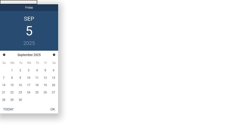 jQuery ui material design datepicker