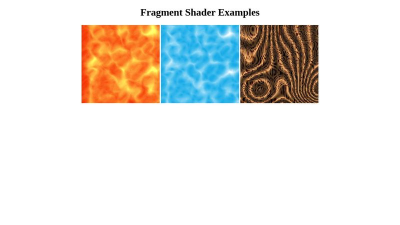 Fragment Shader Examples