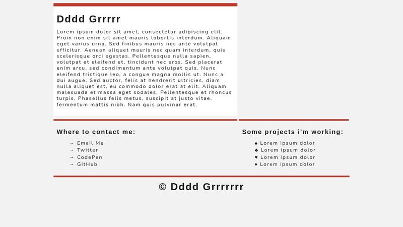 Simple Template For a Bio