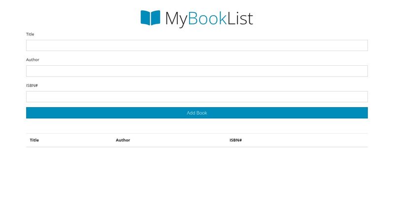 JavaScript BookList App