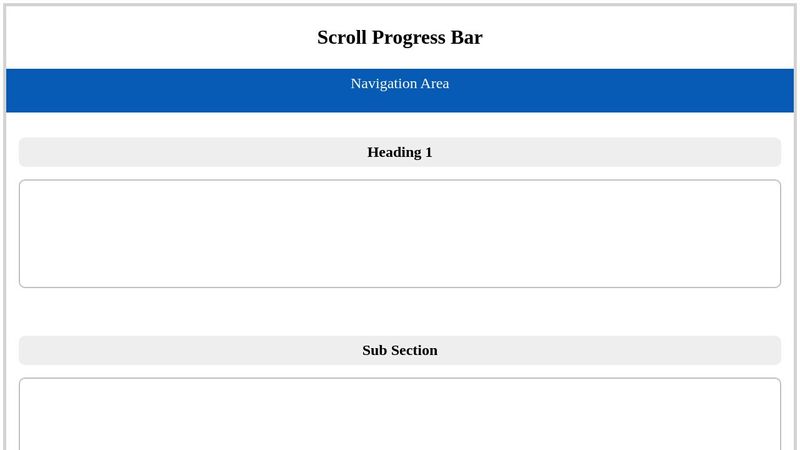 JavaScript - Scroll Progress Bar
