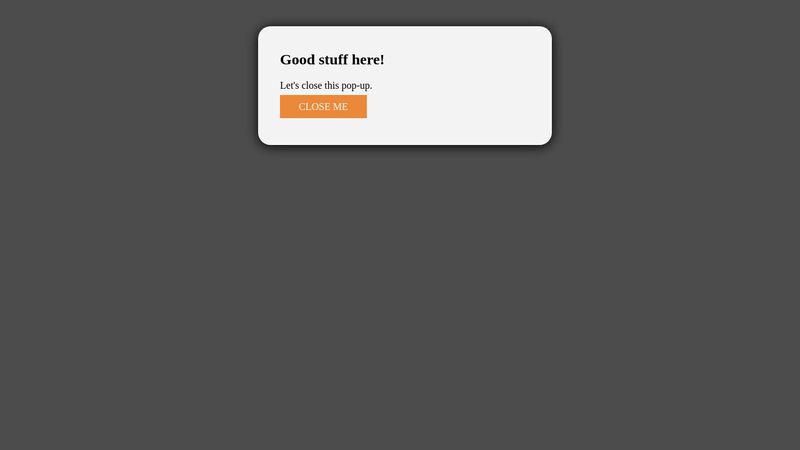 Simple jQuery Popup Announcement
