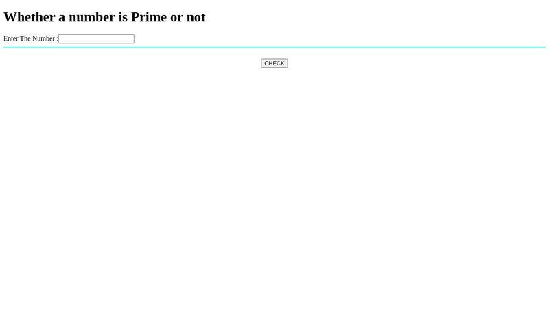 Check whether a Number is Prime or Not