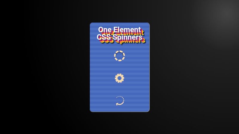 Animated spinning icons - CSS only - One element CSS.