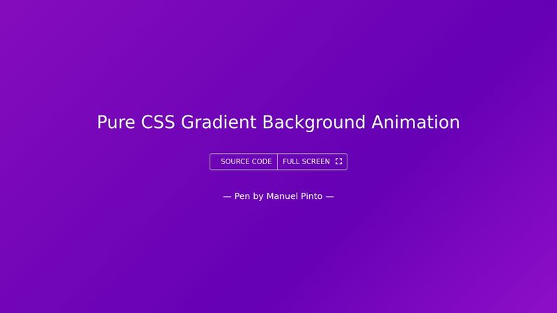 Pure CSS Gradient Background Animation