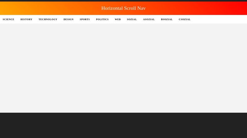 Horizontal Scroll Nav