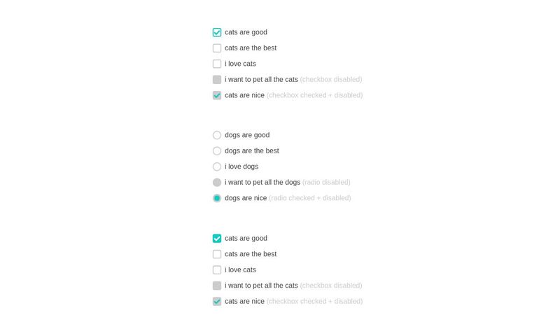 pretty pure CSS checkboxes and radio buttons