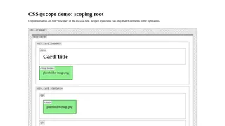 CSS `@scope` demo: scoping root