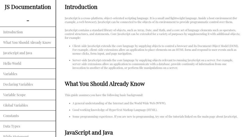 technical documentation Page