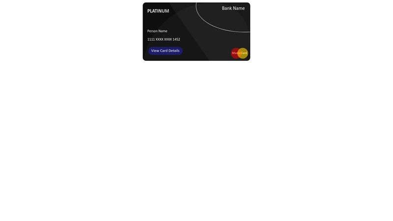 Interactive Credit Card UI Animation