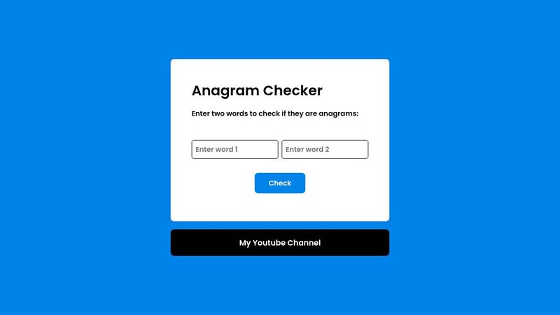 Anagram Checker