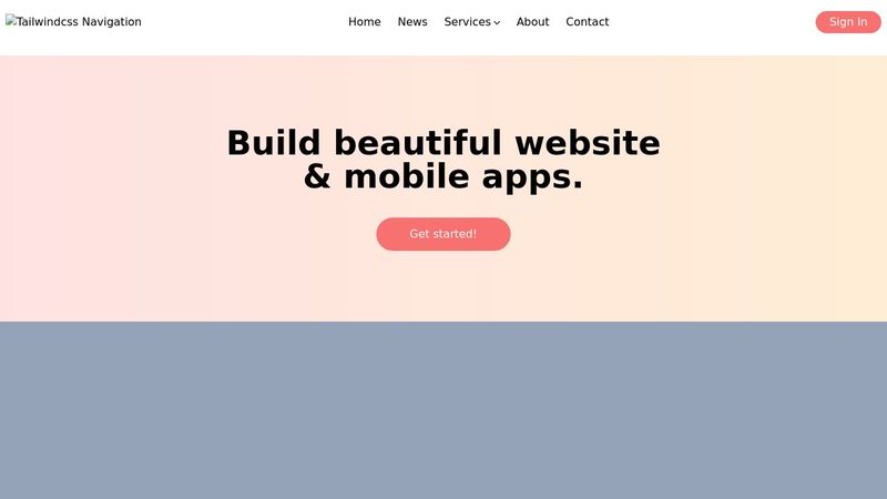 Tailwind Css Navigation Menu