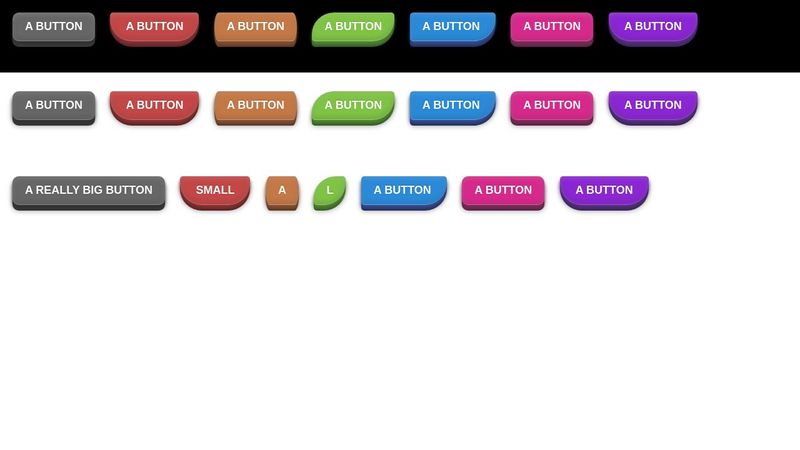 Pure CSS3 Customizable Pressure 3D Buttons