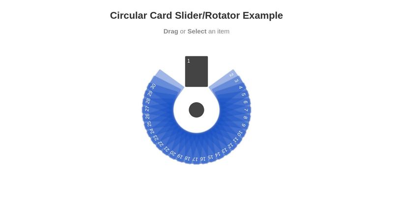 Rotator Circular Card Slider