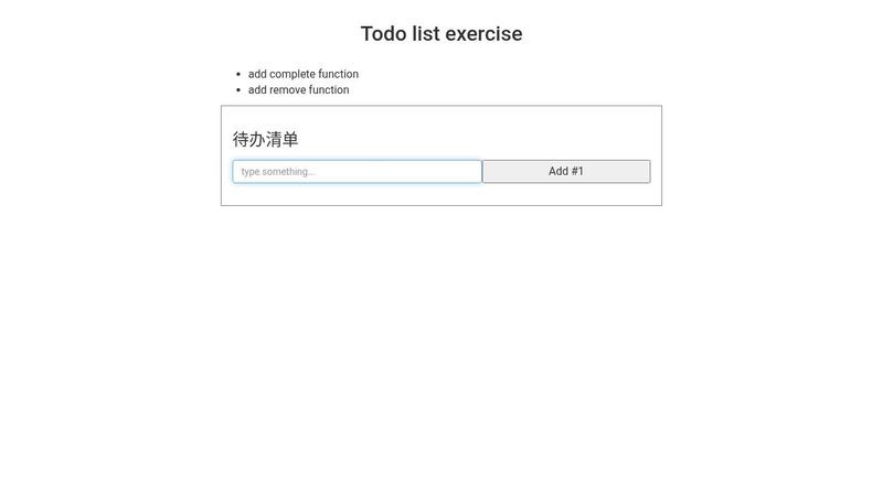 React ES6 Todo list - exercise