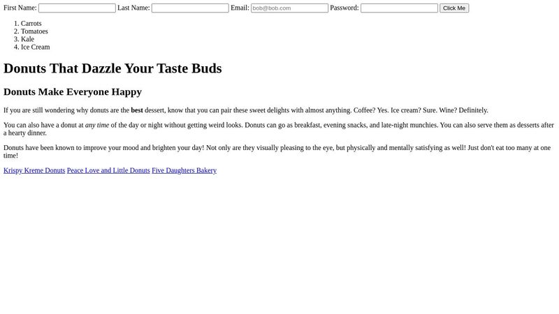 HTML 101 - Mini Challenge