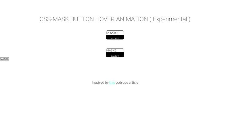 CSS-Mask Button Hover Animation ( Experimental )