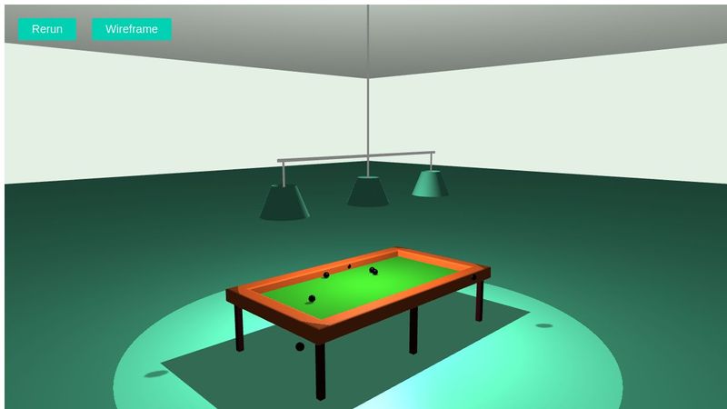 Billiard simulation with THREE.js