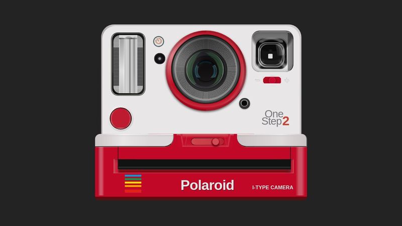 CSS Art Red Polaroid Camera