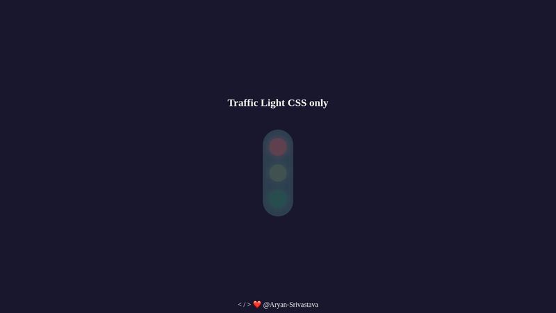 Traffic light CSS only