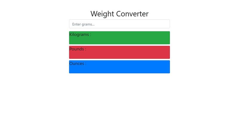 Simple Weight Converter App