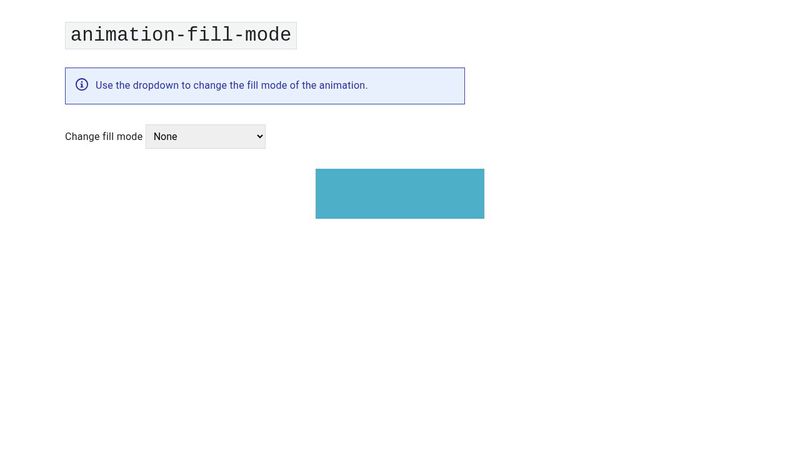 Learn CSS - animation-fill-mode