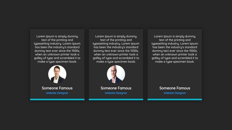 Responsive Testimonials Card Ui Design 