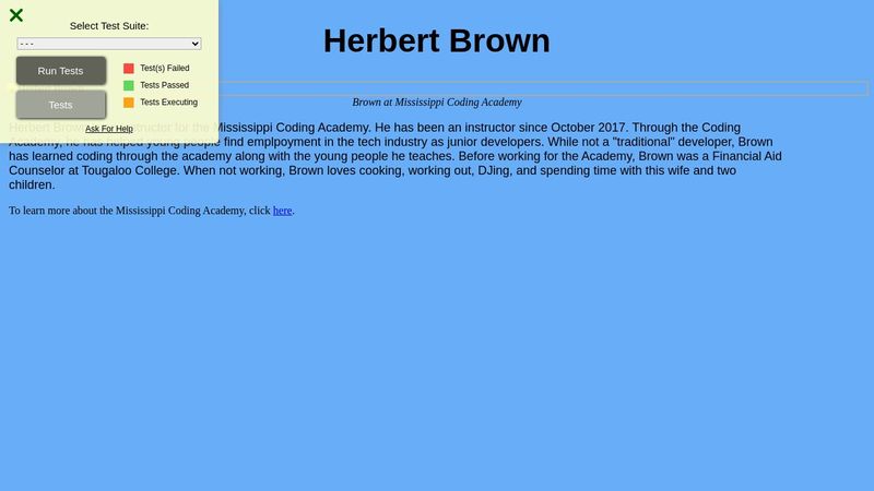 FreeCodeCamp Tribute Page Project