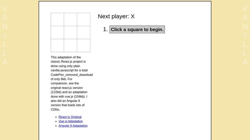 Tic Tac Toe with Vanilla JS