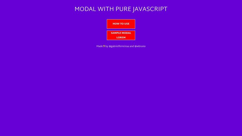 Awesome Modal [Pure JS]