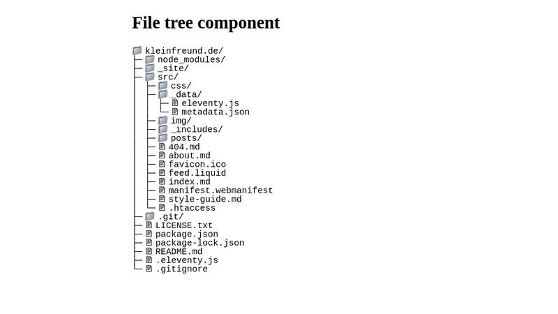 File tree component (custom element)
